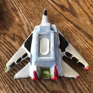 Hand Crafted | Accents | Hand Painted Ceramic Pilot Jet Plane Bank ...